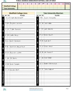 Public Address Announcer Forms